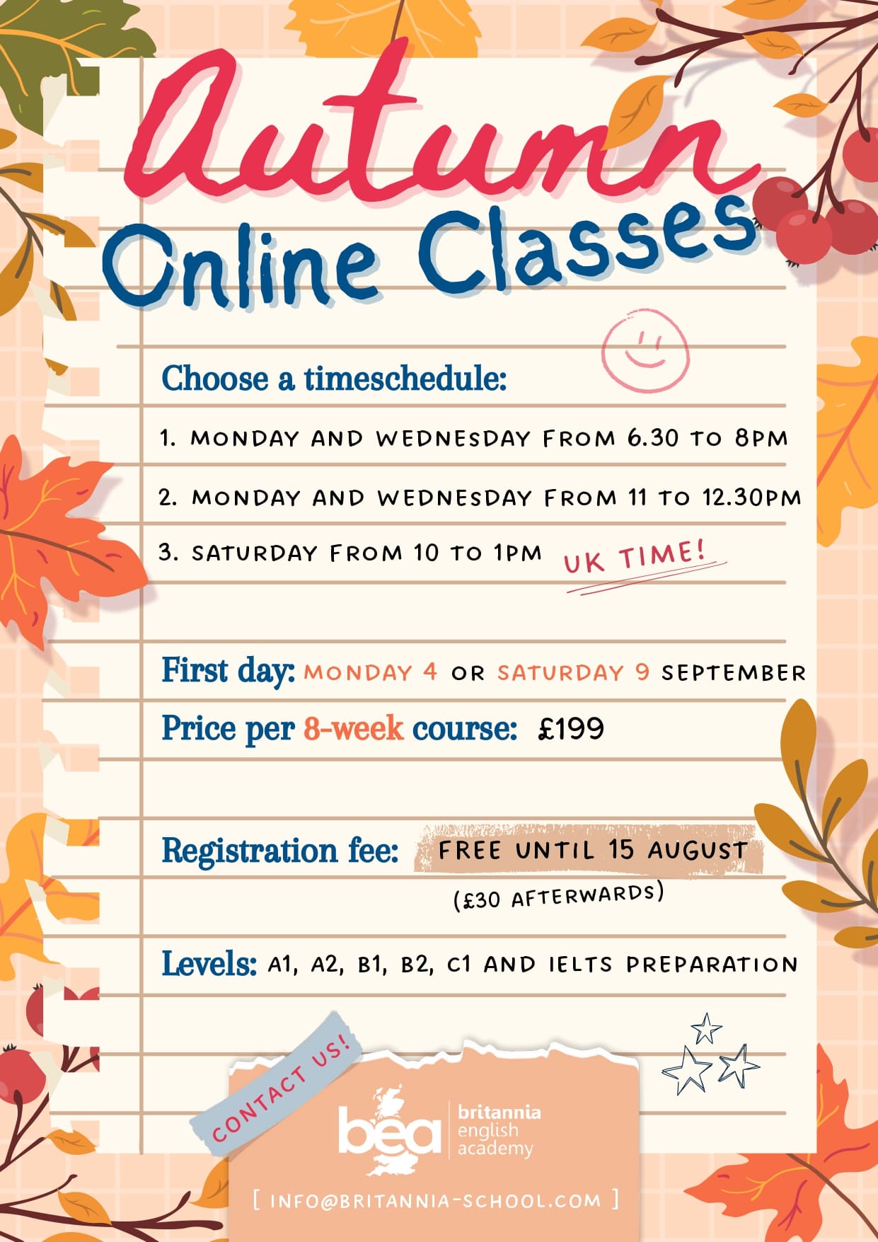 Online English Lessons – Britannia English School