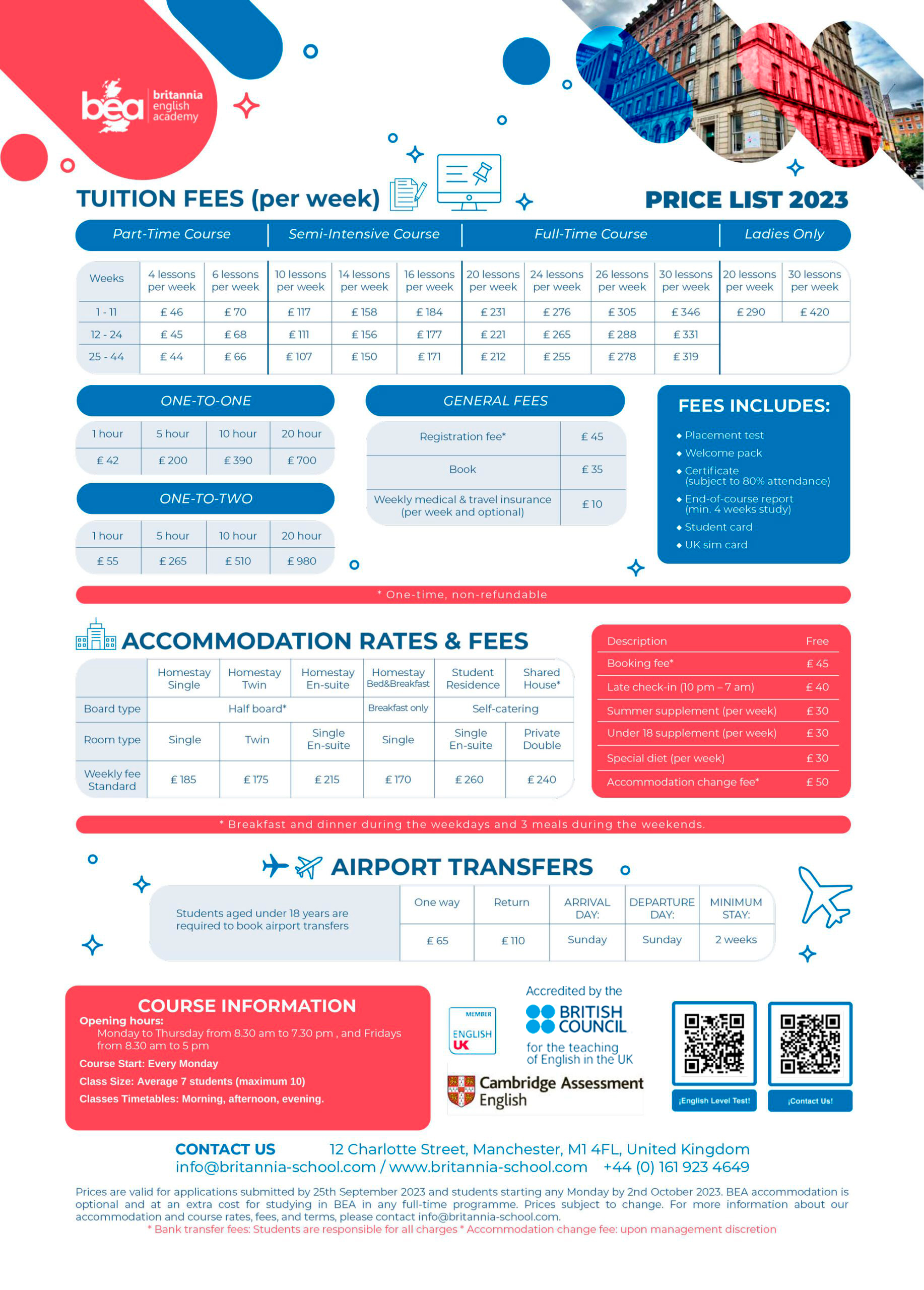 Price List - Britannia English School
